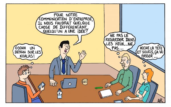 Humour au travail - Une communication innovante. - Dessin-humoristique