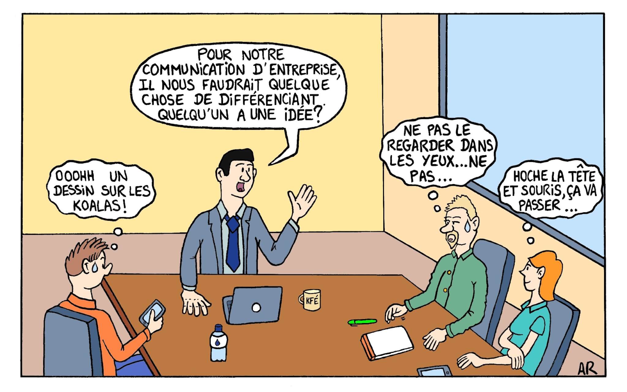 Humour au travail - Une communication innovante. - Dessin-humoristique