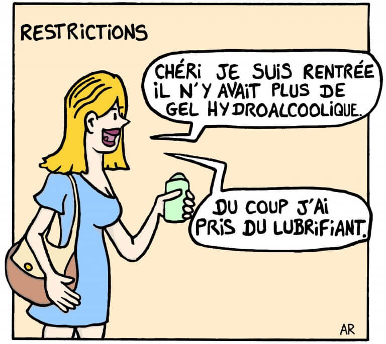 Plaisanterie sur les pénuries liées au Corona Virus. Humour et actualité