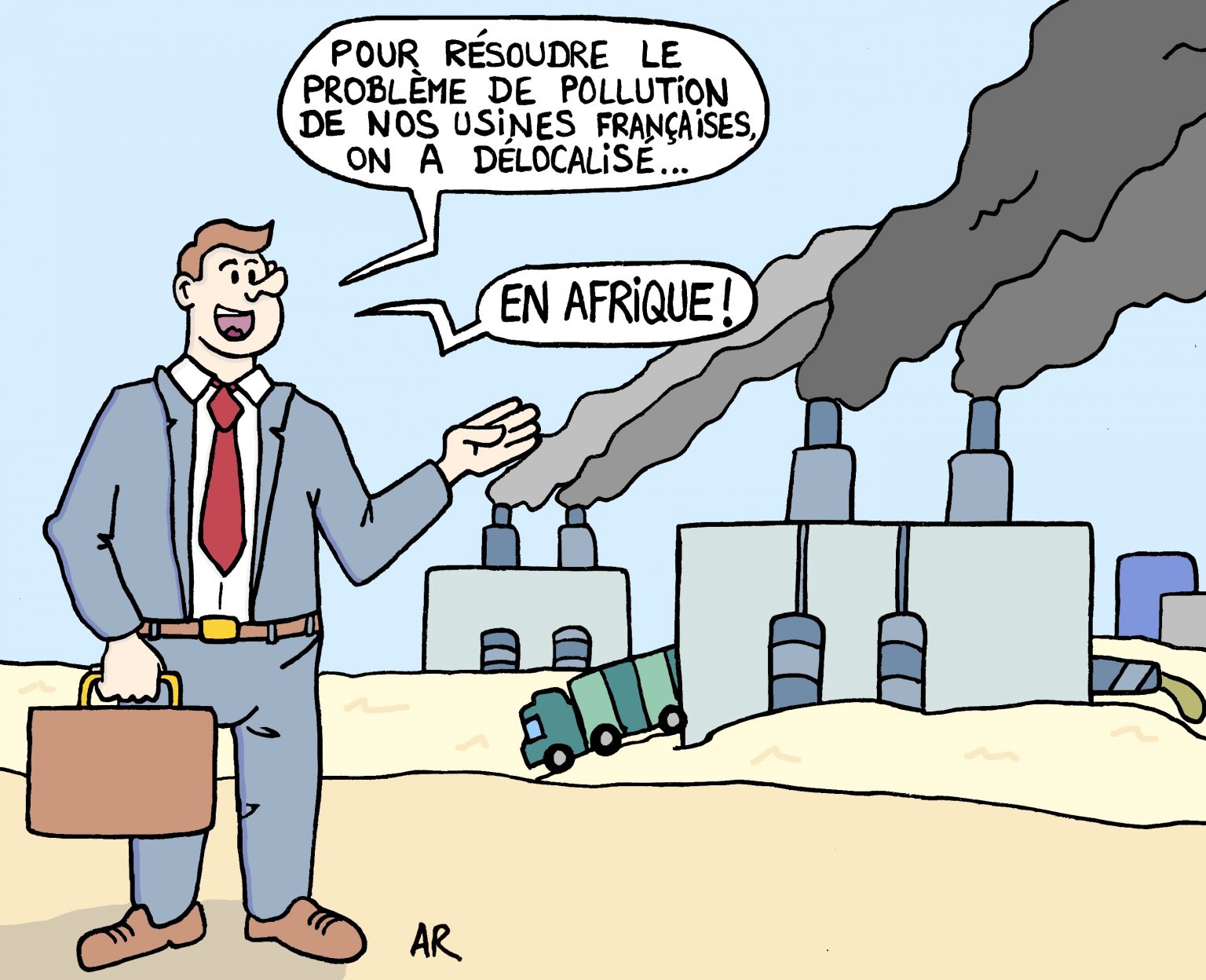 Blague courte et drôle sur la pollution de l'eau et l'air. - Dessin ...