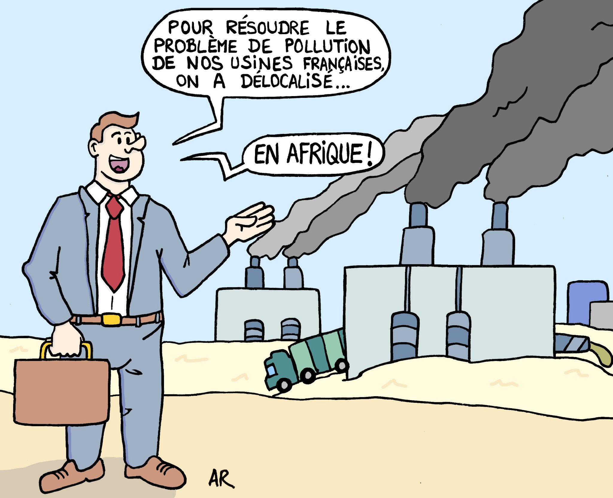 Blague courte et drôle sur la pollution de l'eau et l'air. - Dessin ...