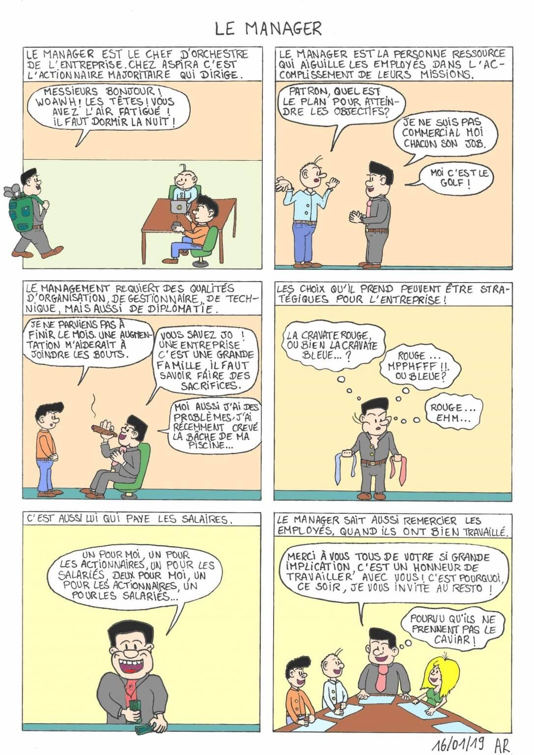 Bande dessinée drôle - Rire et humour sur l'entreprise avec cette mini BD.