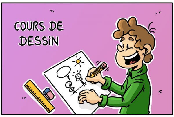 Dessin chômage partiel pendant la crise économique 2020 : Humour